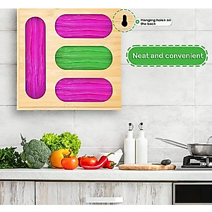 Bag Storage Organizer, Kitchen Drawer Organizer, Bag Storage, Gallon Quart Sandwich Snack Bag Holder, 12x12x3'' (VS1031406008)