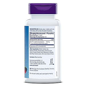 Natrol 5-HTP 100mg, Drug-Free Dietary Supplement Helps Support Balanced Mood, 30 Mixed Berry-Flavored Fast Dissolve Tablets, 15-30 Day Supply