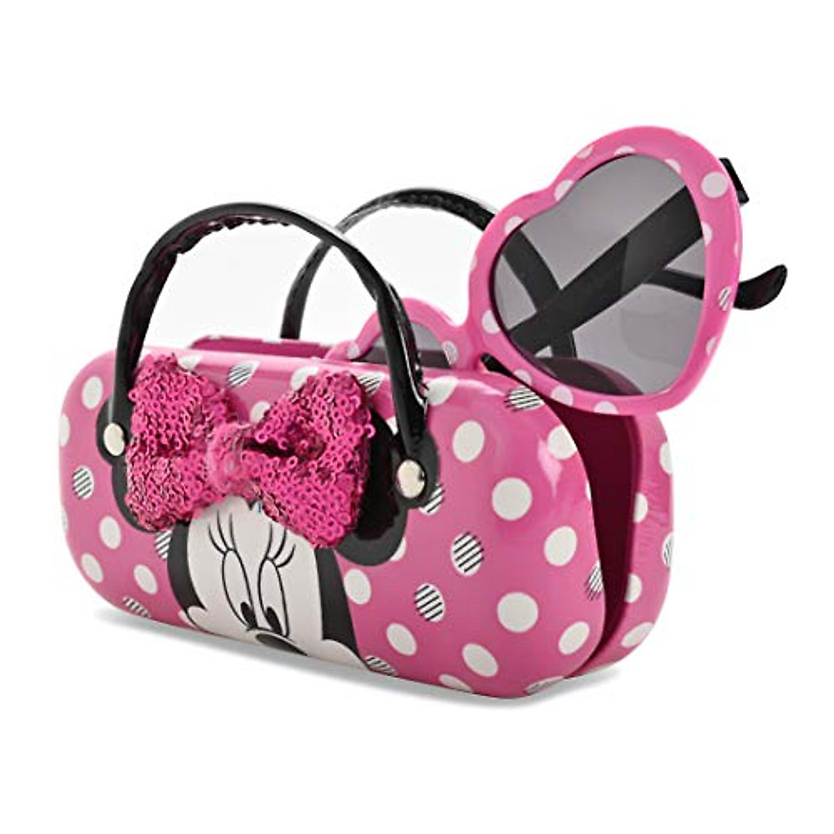 Minnie Mouse Girls Sunglasses for Kids Toddler Sunglasses with Kids Glasses Case (Pink)