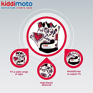 Kiddimoto Kids Cycling Gloves| Anti-Slip Kids Bike Gloves for Boys and Girls| Fingerless Kids Mountain Bike Gloves for BMX, MTB Riding, Gymnastics, Scooters, Skateboard, Rollerblade.