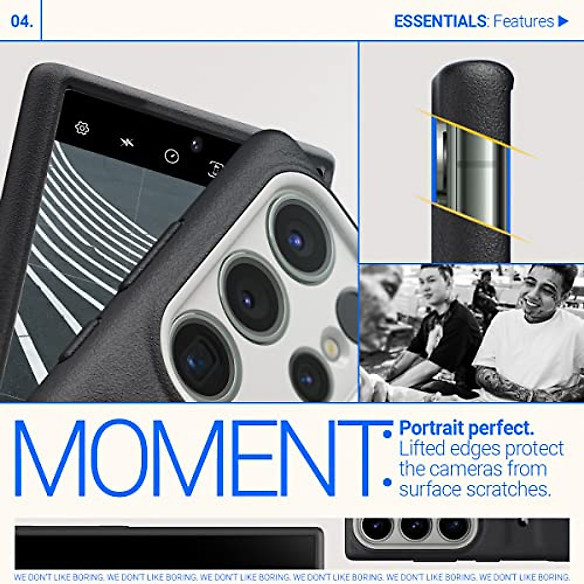 Caseology Athlex for Samsung Galaxy S23 Ultra Case 5G, [Integrated Grip] with Military Grade Drop Tested (2023) - Active Black