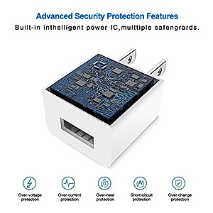 USB Wall Charger Block 4Pack 5V 1A Cube USB Plug Power Charging Adapter Brick for Apple iPhone Xs Max XR 8 Plus IPad Cell Phone Box