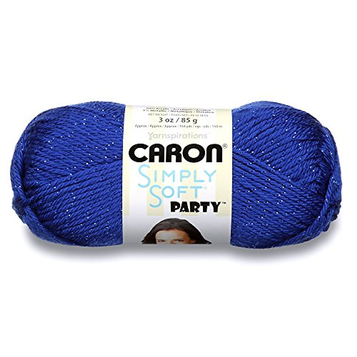 Caron Simply Soft Party Yarn, 3 oz, Medium Worsted 4 Gauge, - Royal - For Crochet, Knitting & Crafting