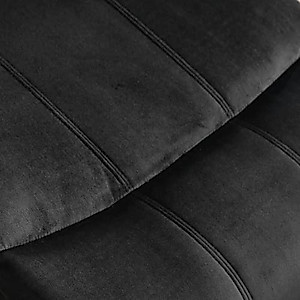 KALEVILL Recliner Chair with Heat and Massage, Recline Chair 360° Swivel Rocker Rocking Recliner, Overstuffed Home Theater Seating with 4 Side Pockets Black