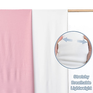 Aijoviko Newborn Photography Props Baby Photo Props Wrap Blanket for Baby Boys Girls(Blush&Ivory)