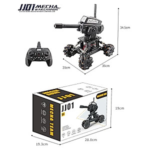 VANLINNY Robot Kits,360° Drifting RC Tank Toy,Science Projects for Ages 8-12,STEM Educational Kit for Beginner,10 mph Fast DIY Remote Control Car,Programmable/Rechargeable, for Birthday.