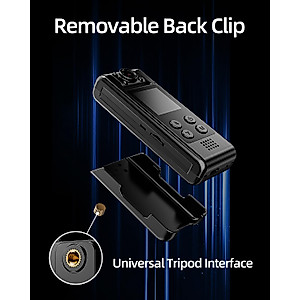 VIDCASTIVE 4K WiFi Body Camera Built-in 64G Record Video Audio, Police Body Worn Cam with 180° Rotatable Lens, Night Vision, 2000mAh Battery for Daily Records, Delivery/Serving Jobs