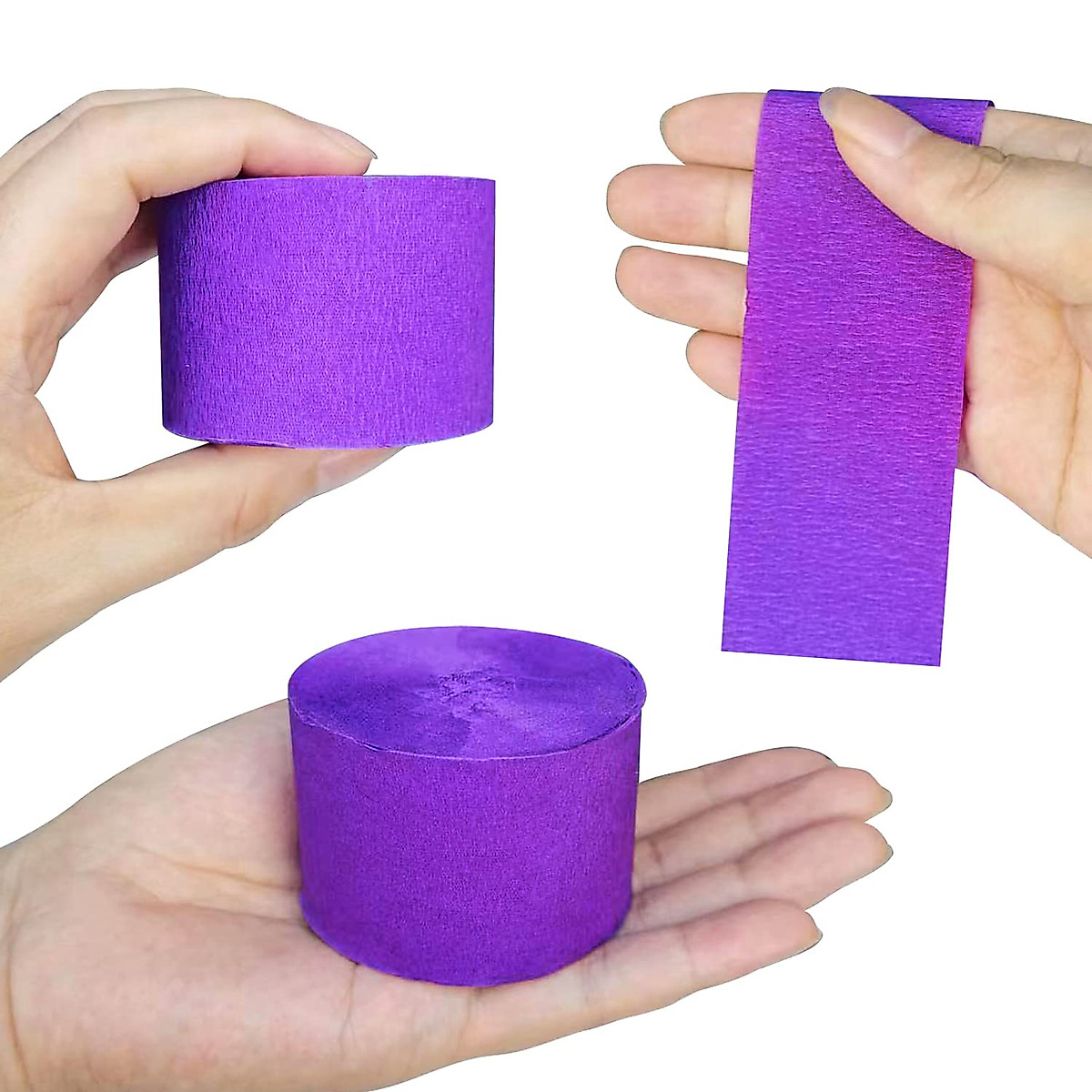 YSSAI Purple Party Decorations Purple Crepe Paper Streamers 8 Rolls 656 ft Tassels Streamer Garland Hanging Backdrops Decorations for Birthday Wedding Bridal Baby Shower Lilac Theme Party Decoration