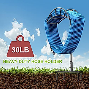 Garden Hose Holders for Outside,Detachable Garden Hose Holder Metal Freestanding Hose Holder, Heavy Duty Water Hose Holder for Garden Yard Lawn Black