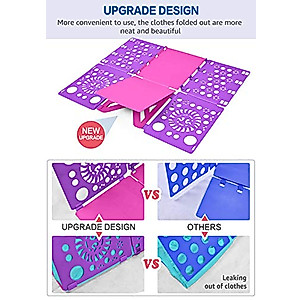BoxLegend Version 3 Shirt Folding Board t Shirts Clothes Folder Durable Plastic Laundry folders Folding Boards Helper Tool for Adults and Children(Purple)