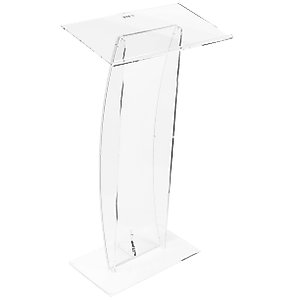 VIVO Acrylic Podium Stand, Sleek Transparent Professional Presentation Lectern with 27 inch Reading Surface Platform, Clear Appearance for Office, Classroom, Restaurant, and More, Stand-PDMA