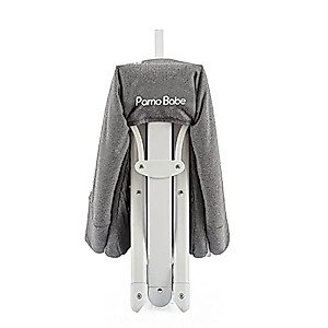 Pamo Babe 2in1 Bassinet Quick Foldable Travel Crib Portable Rocking Bassinet（Grey）