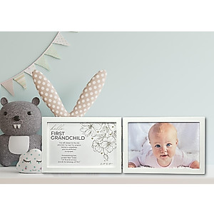 First Grandchild Gift for New Grandparents - Poetry Frame (White)