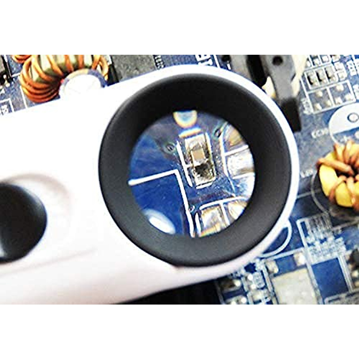 Handheld 40x High Power Hand Held Magnifier Magnifying Glass with 2-LED Light (White )