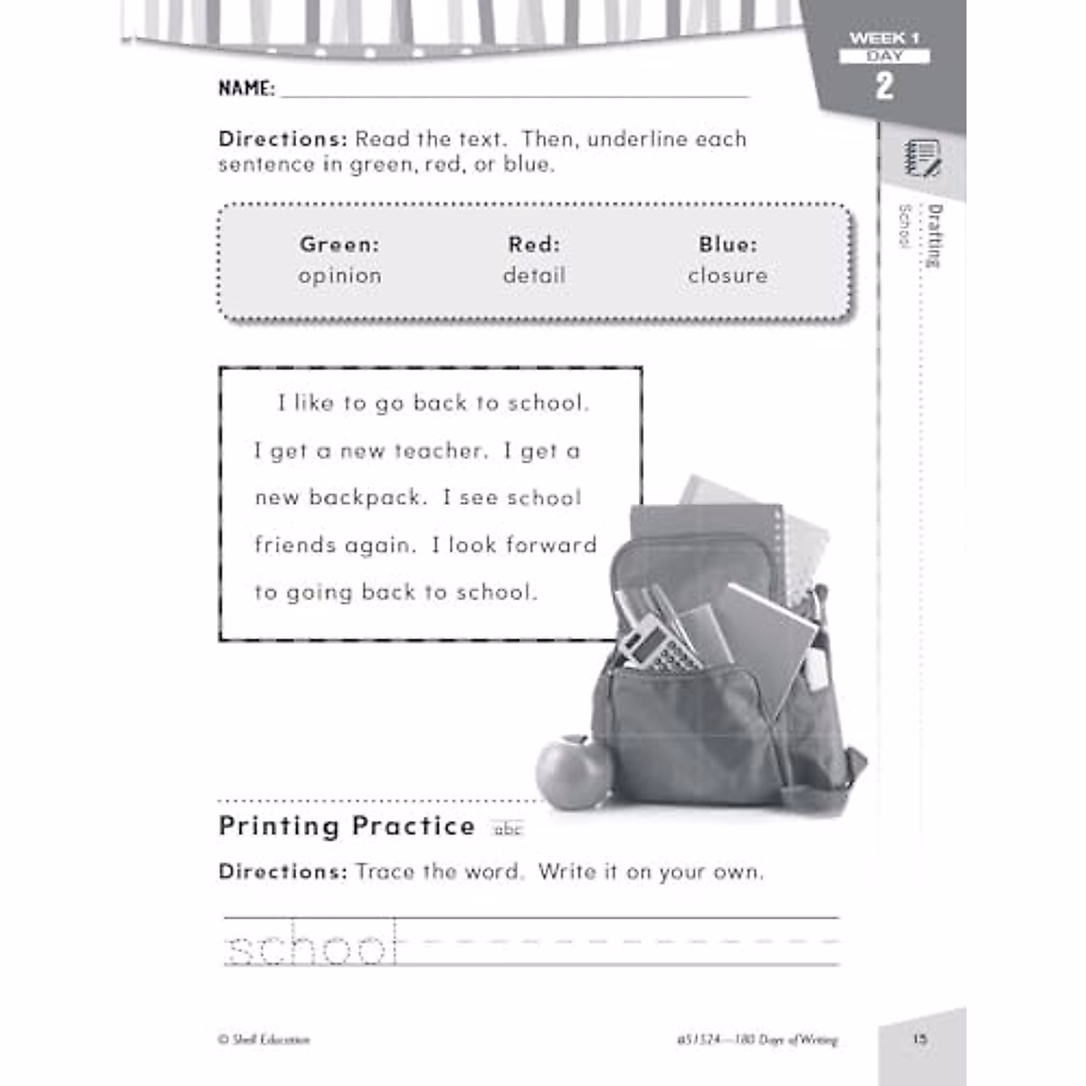180 Days of Writing for First Grade - An Easy-to-Use First Grade Writing Workbook to Practice and Improve Writing Skills (180 Days of Practice)