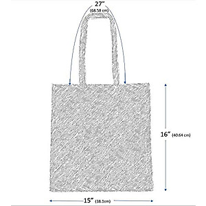 ATMOS GREEN 20 Pack 15x16 inch with 27" long handle 5 Oz NATURAL color Recycled Cotton Tote Bags Sustainable Eco Friendly reusable grocery super strong great for promotion branding gift MADE in INDIA