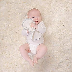 Comfy Cubs Organic Bamboo Baby Washcloths, 6 Pack, Ultra-Soft Organic Fabric, Gentle on Sensitive Skin for Face and Body, Plush, Super Absorbent for Girls and Boys