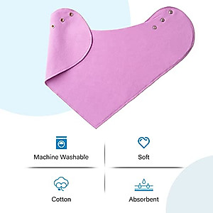 Adult Drool Bibs for Special Needs, Large Elderly Bandana Bibs, Teen Bibs for Women Men, Soft Absorbent Bibs Set for Kids