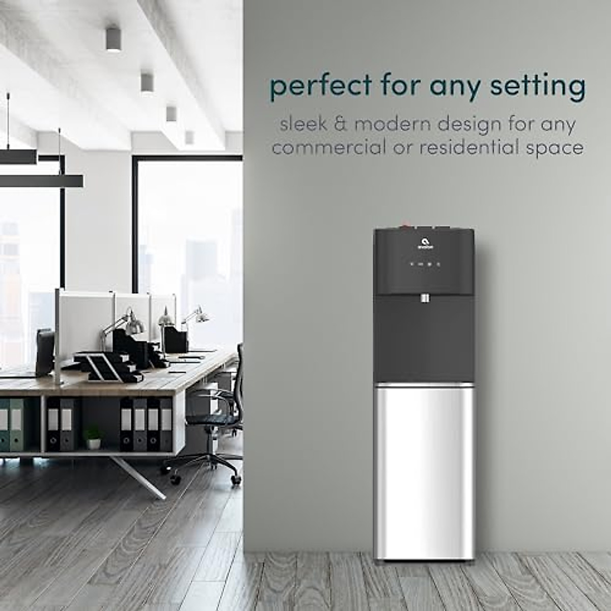Avalon Bottom Loading Water Cooler Dispenser with BioGuard- 3 Temperature Settings- UL Listed- Bottled
