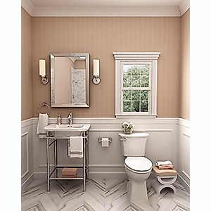 American Standard 445001.02 Edgemere Bathroom Console Table Top-Center Hole Only, White
