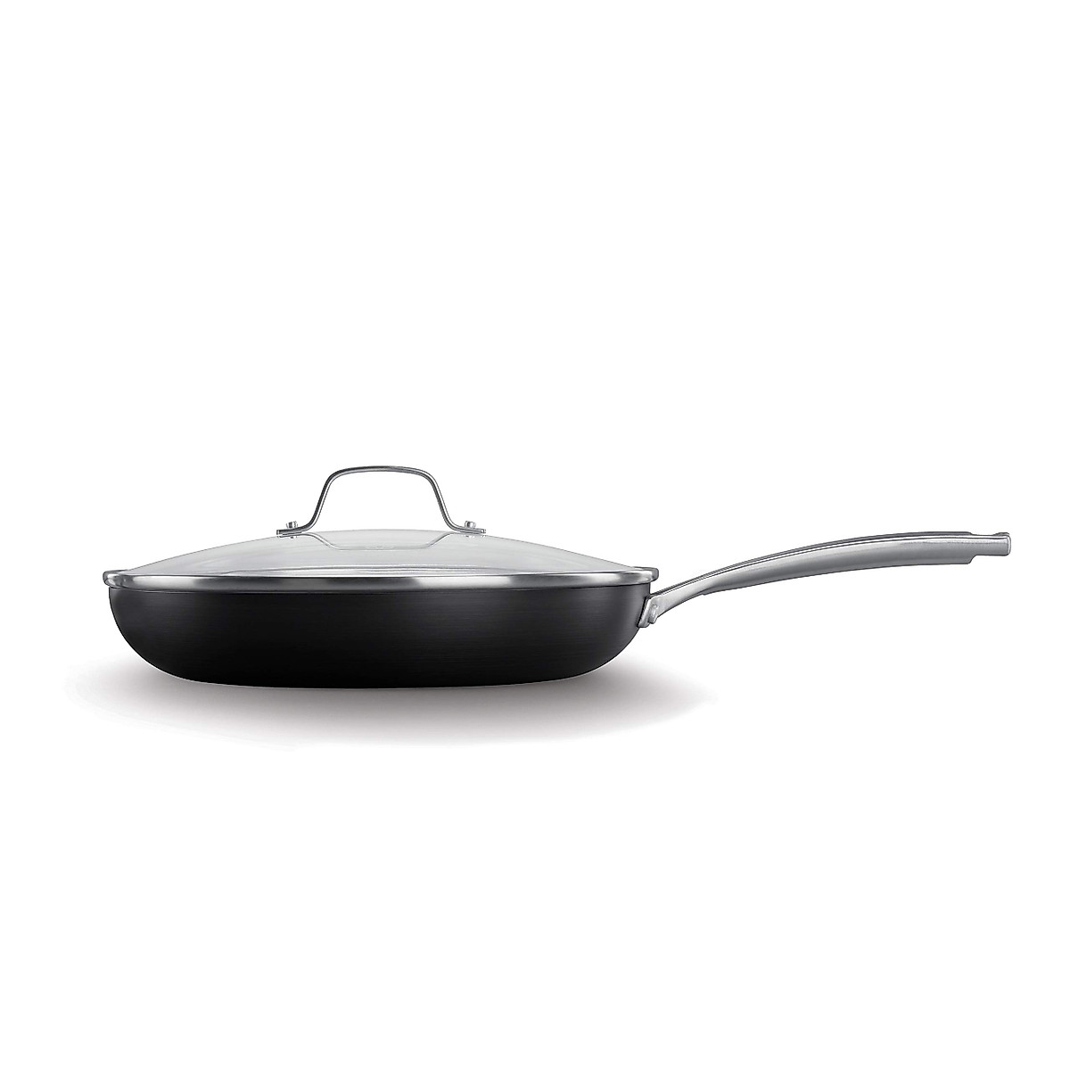 Calphalon Ceramic Frying Pan, Nonstick Oil-Infused Cookware with Stay-Cool Handles, PTFE and PFOA-Free, Dark Gray & Classic Oil Infused Ceramic, PTFE and PFOA Free, 2-Piece Fry Pan Combo