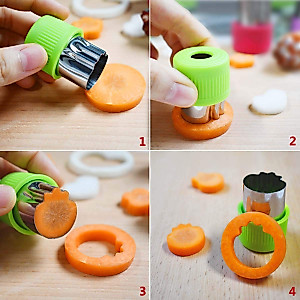 11Pcs Vegetable Cutter Shapes Set Mini Cookie & Fruit & Pie Stamps Mold Stainless Steel Mini Cookie Cutters Mini Food Cutters for Kids Baking and Food Supplement Tools Accessories Christmas Gift