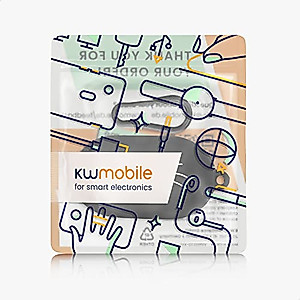 kwmobile Silicone Case Compatible with Samsung Galaxy Buds/Buds Plus Case Cover - Cat Black/White