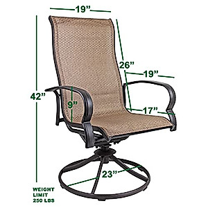 Patio Master Bellevue Sling Rocker Outdoor Aluminum Brown Chairs (Pack of 2)