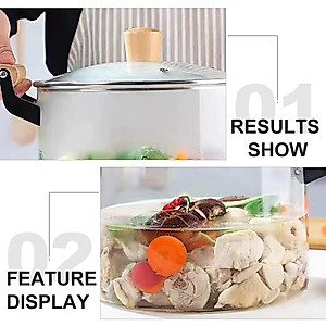 Cooking Pot Cooking Pot Pot Glass Pot Noodle Pot Transparent Glass Pot Heat-resistant Soup Pot Porridge Pan Home Cooking Pot 2.5L Cooking Pot Cooking Pot Glass Pot Pot Glass Saucepan