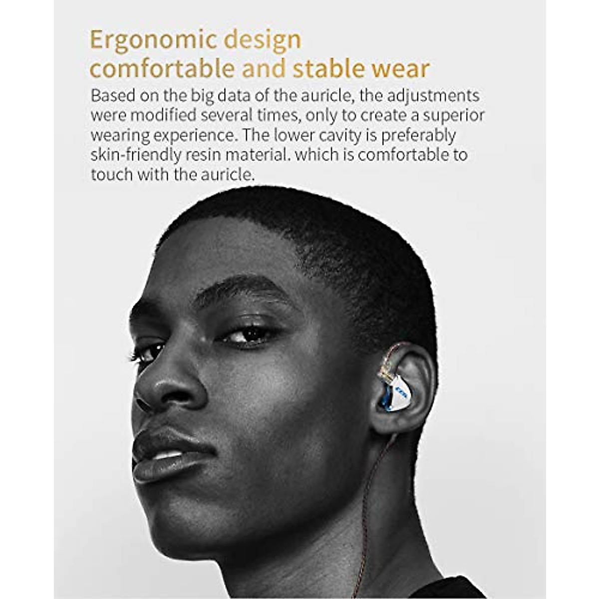 CCA C12 IEM in Ear Monitor 5BA+1DD Multi Drivers HiFi Earphones, 5 Balanced Armature and 1 Dynamic Drivers High Fidelity CCA Earbuds(Without mic, Blue)