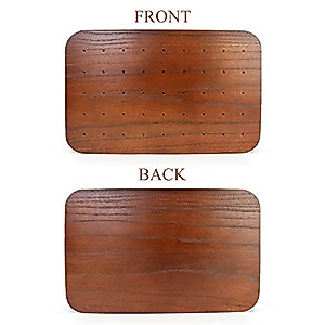 Food Display Wooden Skewer Holder For Appetizer Skewers. Impress your Guests And Serve Your Skewers For Fruit Kabobs Or Cocktail Sticks On This Food Skewer Holder Made Of Oak Wood In Dark Brown Color