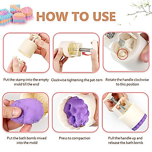 PowerKing Hand-Pressure Moon Cake Mould Cookie Stamps for Mid-Autumn Festival (4 Sets Mold with 12 Stamps)