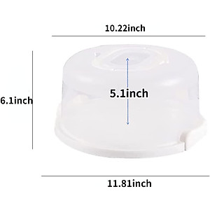 NVAZIOP Large 10 Inch Cake Carrier Keeper Stand with Handles and Lids Container for Transport Cake Holder Tray with Cover Round Cupcake Storage Kitchen Cooking Box