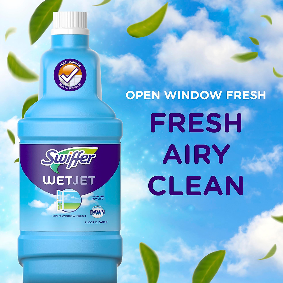 Swiffer WetJet Hardwood and Floor Spray Mop Cleaner Starter Kit, Includes: 1 Power Mop, 10 Pads, Cleaning Solution, Batteries