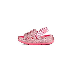 UGG Unisex-Child Sport Yeah Glitter Sandal, Pink, 5 Big Kid