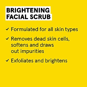Acure Brightening Facial Scrub - 4 Fl Oz - All Skin Types, Sea Kelp & French Green Clay - Softens, Detoxifies and Cleanses