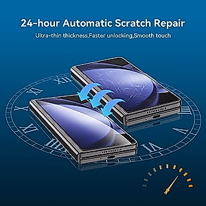 CENMASO [6-in-1] for Samsung Galaxy Z Fold 5 Screen Protector [2 Pack Inside & 2 Pack Front] & 2 Pack Tempered Glass Camera Lens Protector,HD Clear Soft Screen Protector, Case Friendly, Bubble Free