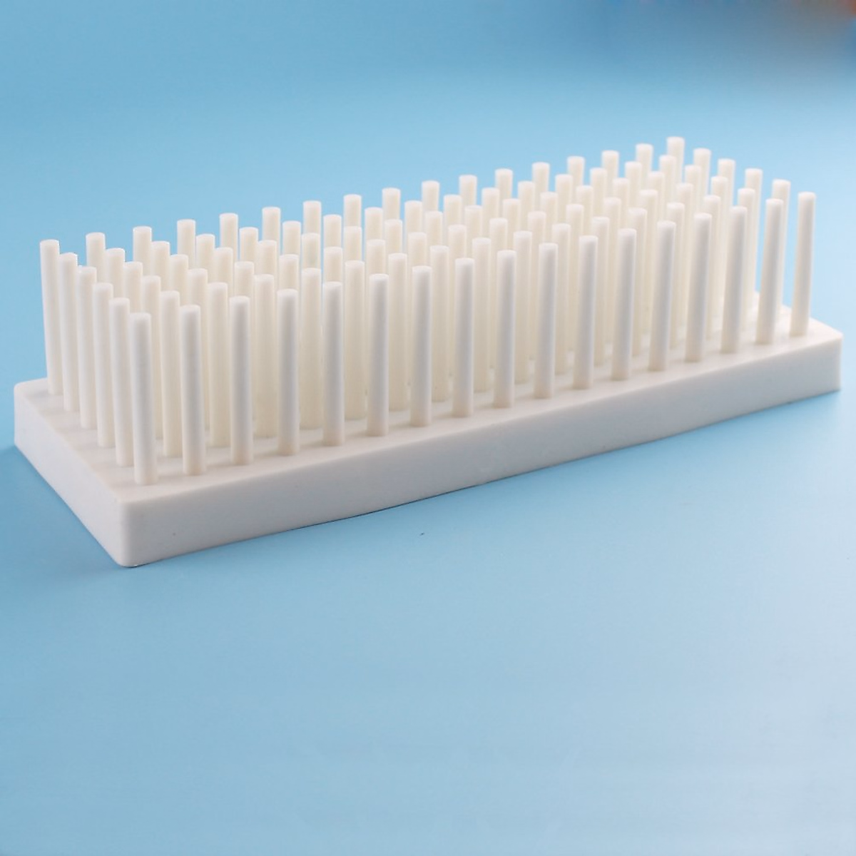 PUL FACTORY Plastic Test Tube Stand for Drying Test Tube 6x17 (White, 102-Well)
