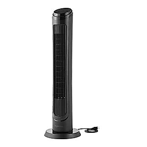 Amazon Basics Digital 40'' 4 Speed Oscillating LED Display Tower Fan with Remote Control and Timer