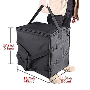 OLYDON Insulated Heated Delivery Bag with Handle - Portable Microwave Food Warmer, Collapsable Grocery Boxes - Picnic Lunch Pizza Container for Food Transport