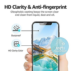 Amazon Basics Privacy-Tempered Glass Screen Protector for iPhone X / XS and 11 Pro - 5.8 Inch, 5.43" x 2.56", Anti Glare & Blue Light Filter