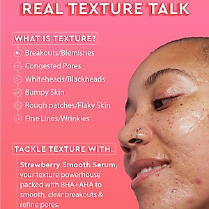Glow Recipe AHA BHA Salicylic Acid Serum - Strawberry Face Serum, Pore Minimizer & Facial Exfoliant with Hyaluronic Acid & Azelaic Acid - Hydrating Serum & Travel Skincare (30ml)