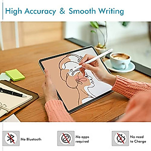 Stylus for iPad, Digiroot Stylist Pen with Magnetism Cover Cap, Stylus Pen for Touch Screens/Apple/iPhone/iPad/Mini/Air/Android/Surface/Tablet/Laptop - (White)