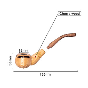 Dr. Watson - Wooden Tobacco Pipes, Set of 3, Classic Shape, Handmade from Natural Wood