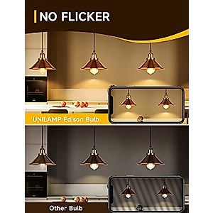 UNILAMP E26 LED Bulb 60 Watt Equivalent Dimmable, 6W Edison Light Bulb, 2700K Warm White, 600LM, ST64 E26 Edison Dimmable Bulb, Vintage LED Filament Bulbs, 2 Pack