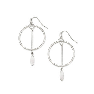 Kendra Scott Nalani Open Frame Earrings for Women, Fashion Jewelry, Rhodium-Plated