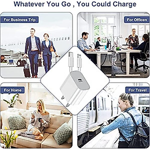 for iPhone14 13Fast Charger, Usbc Apple 20w Power Adapter Cube Fast Charging Block,USB-C Wall Plug Box+【Apple MFI Certified】 USB C Lightning Cable Cord 10ft for iPhone14/13 Pro/12 Mini/12 Pro Max/11