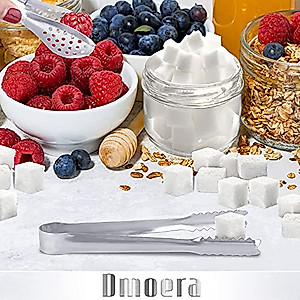 12 Pack Premium Small Serving Tongs, Dmoera Mini Stainless Steel Appetizer Tongs, 5Inch,5.2Inch(12.7cm)