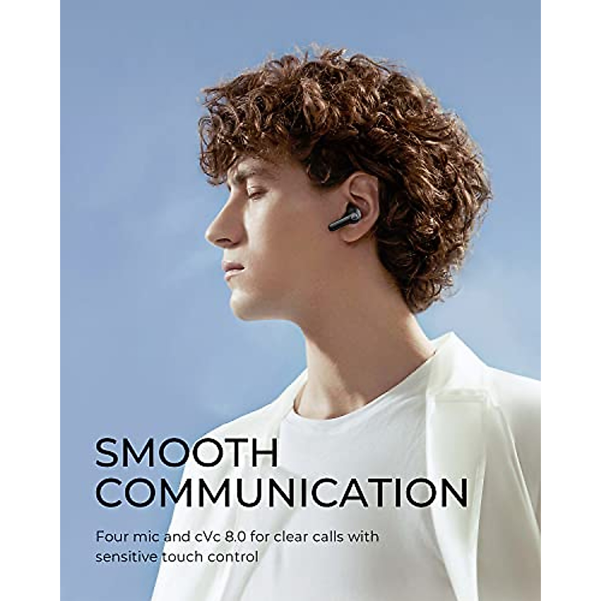 SoundPEATS Air3 Wireless Earbuds Mini Bluetooth V5.2 Earphones with Qualcomm QCC3040 and aptX-Adaptive, 4-Mic and CVC 8.0 Noise Cancellation, TrueWireless Mirroring Tech, in-Ear Detection
