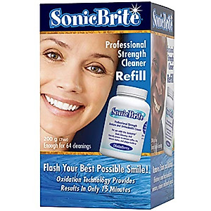 SonicBrite: High Intensity Dental Cleaning Powder — Freshen Your Dentures, Retainers, Night Guards and Aligners — Powerful Formula Removes Stains, & Plaque